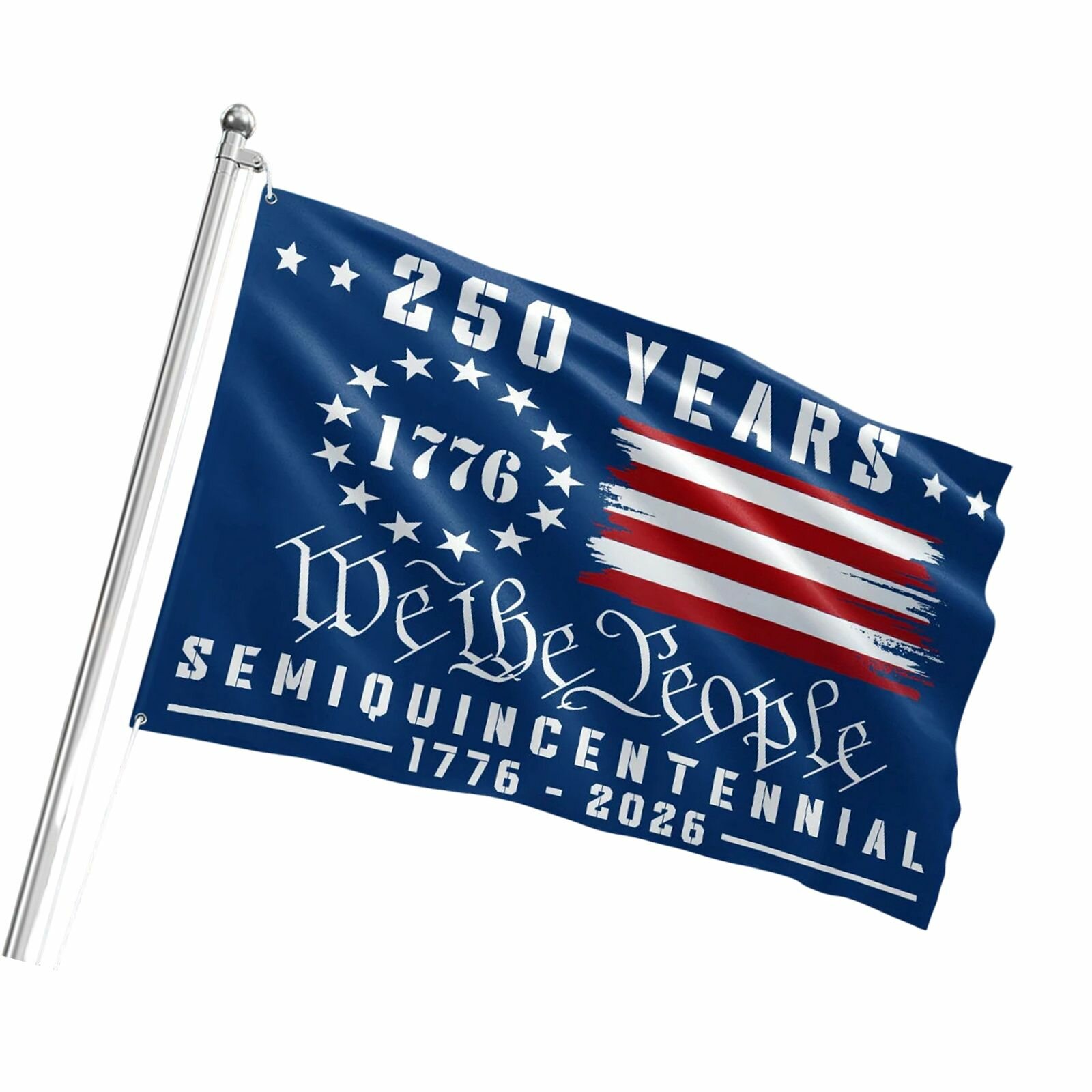 Флаг к 250-летию США устойчивый разрывам простой в подвешивании