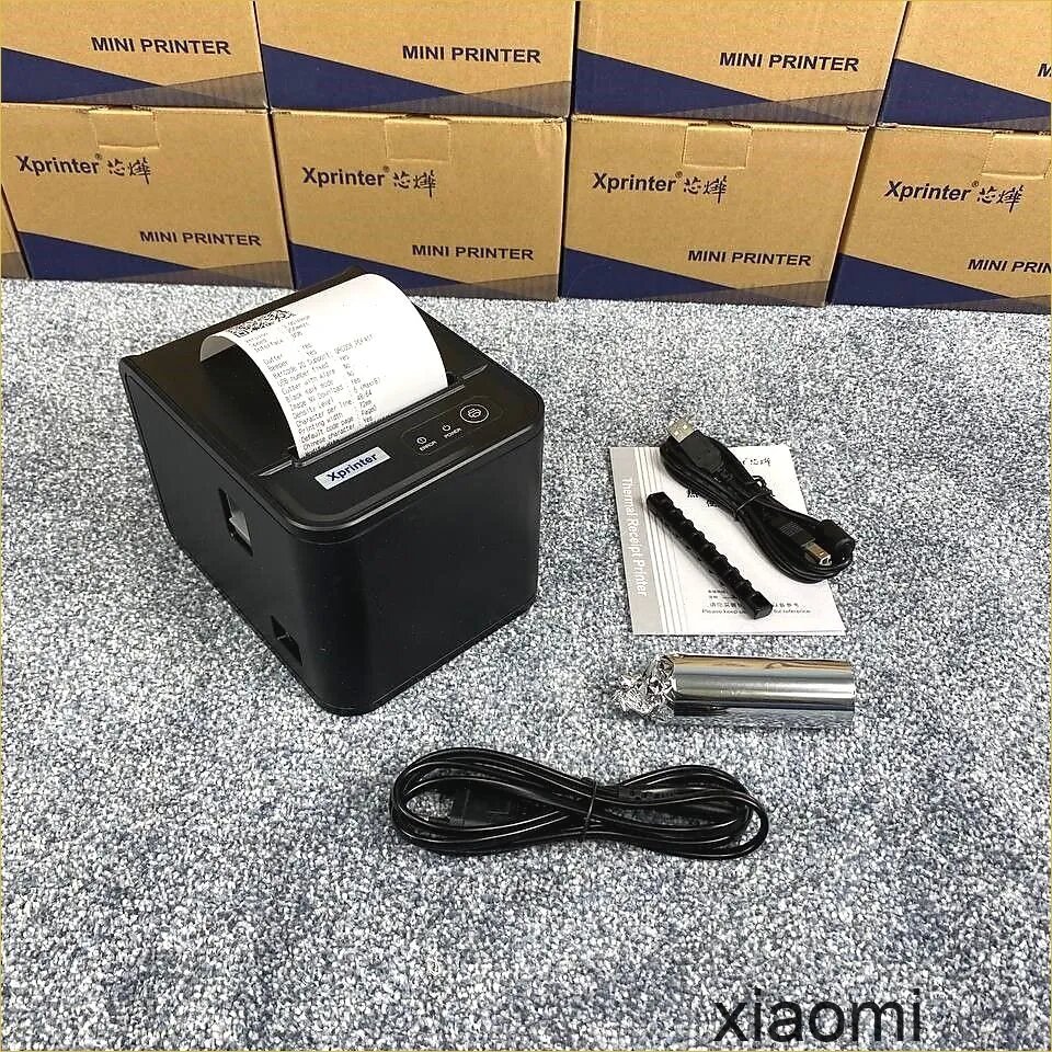 Принтер для чеков термо , серый, черный матовый