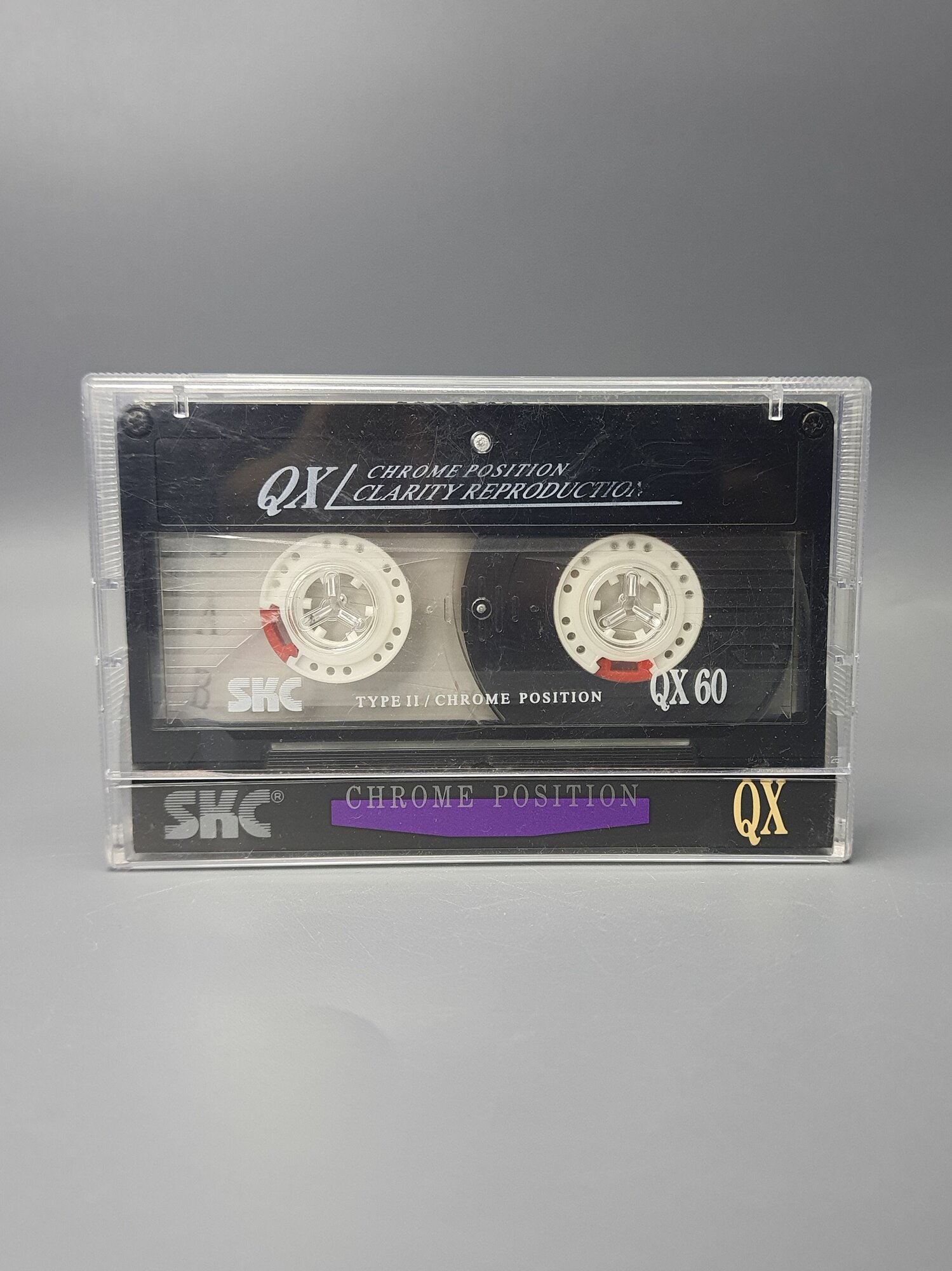 Аудиокассета SKC QX60 CHROME TYPE II, Корея, 1992 г.