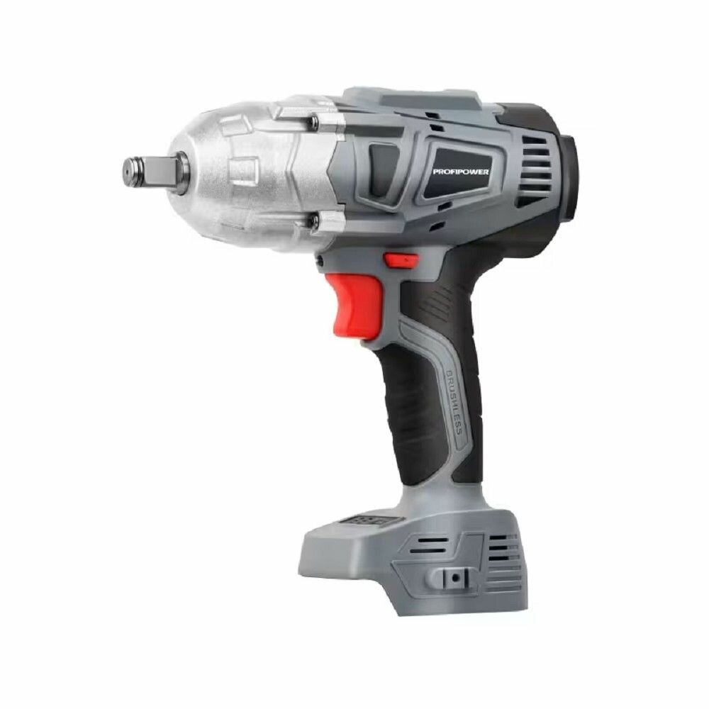 PROFIPOWER Аккумуляторный бесщеточный ударный гайковерт DWDTW - 20B 20В, Li - ion - 1шт, 4.0Ач, 600Нм, ударные головки, адаптер для бит, З У, в кейсе E0105M1