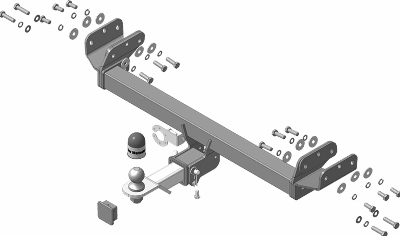 Фаркоп Motodor для Omoda C5, Jaecoo J7, Tenet T7 (паспорт и сертификат в комплекте, без электрики) 99032-E