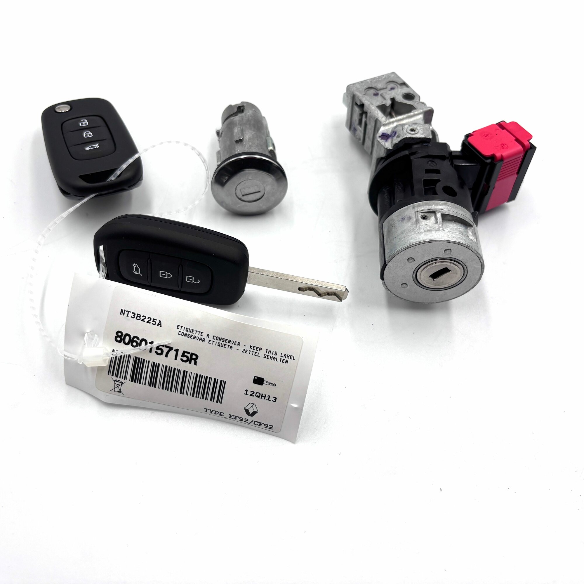 Замок зажигания с личинками, Logan, Sandero, Duster, Largus, оригинал, 806015715R