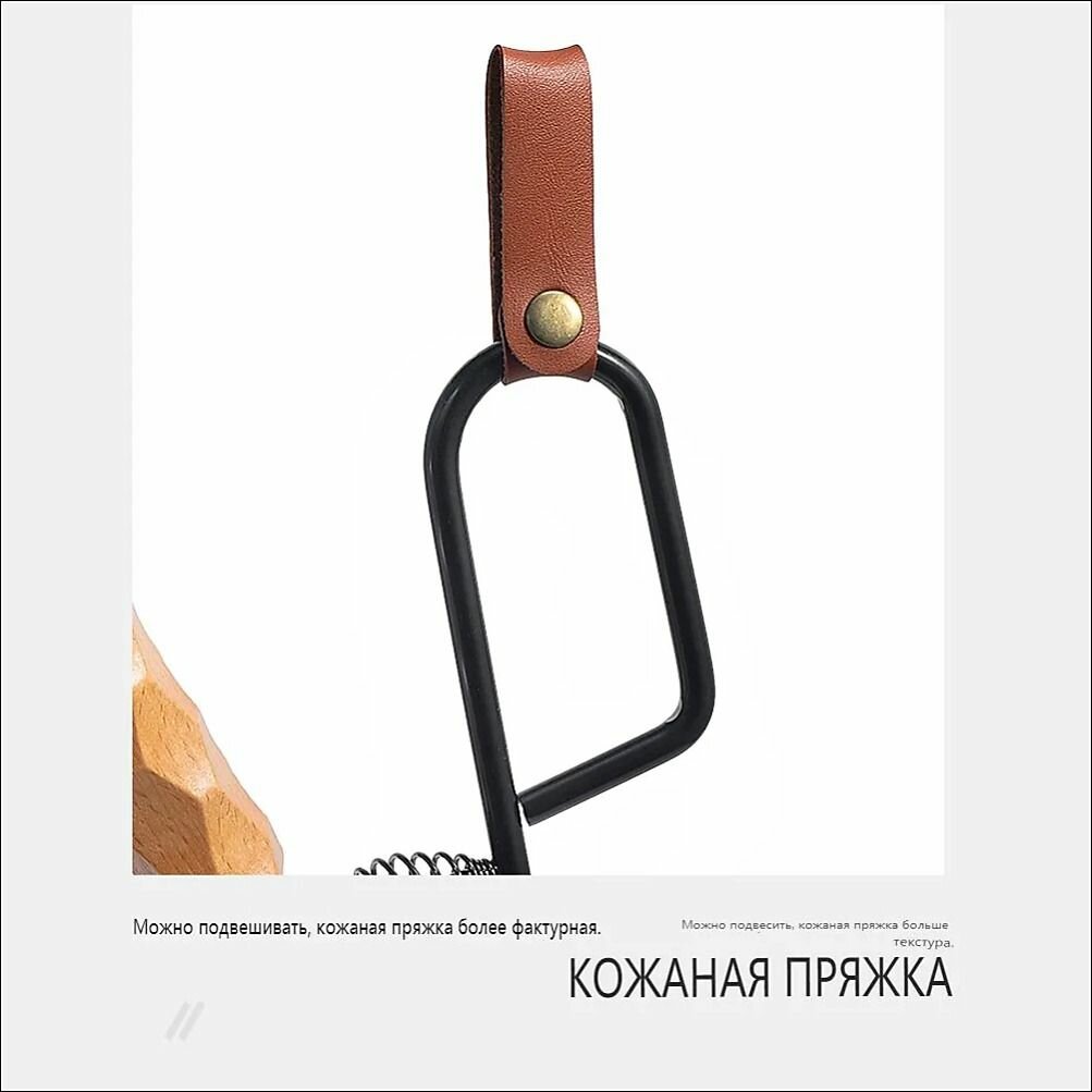Кузнечные щипцы для угля 47 см, с деревянными ручками, для мангала — фото 1