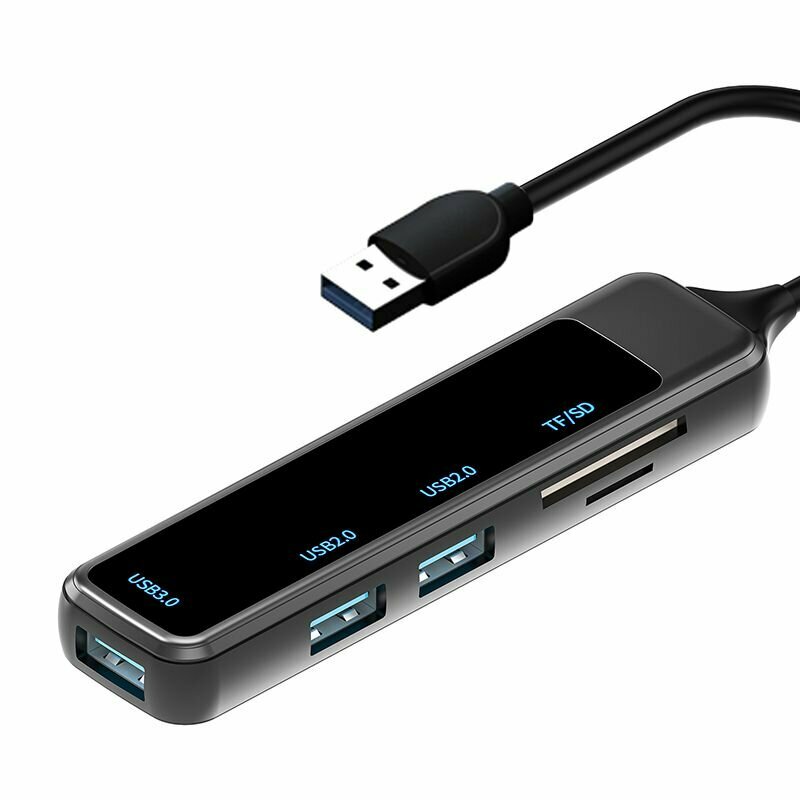 Многопортовый USB-хаб TYPE-C/USB3.0 с разъемом для карт SD/TF для компьютера и мобильного телефона, док-станция для чтения жестких дисков.