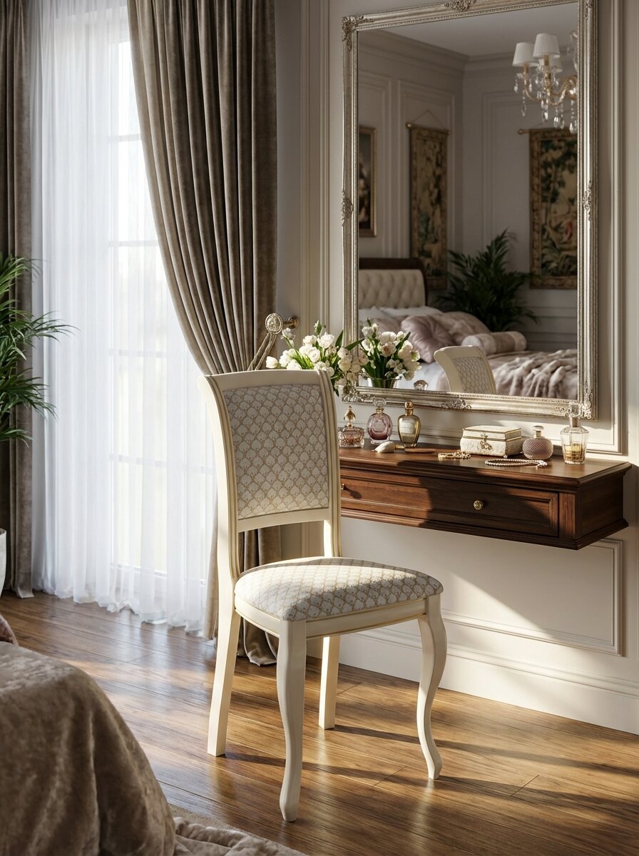 Стул Кухонный Мебелик Аргея мягкий, деревянный, цвет слоновая кость/золото, ткань Nota Gold