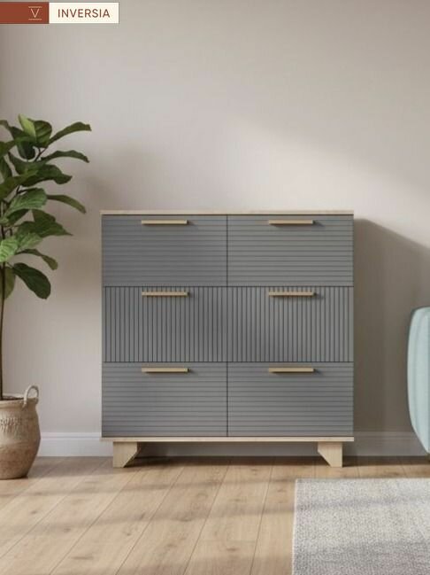 Обувница INVERSIA "Гард", ЛДСП/МДФ, 100 см, дуб Самдал/черника