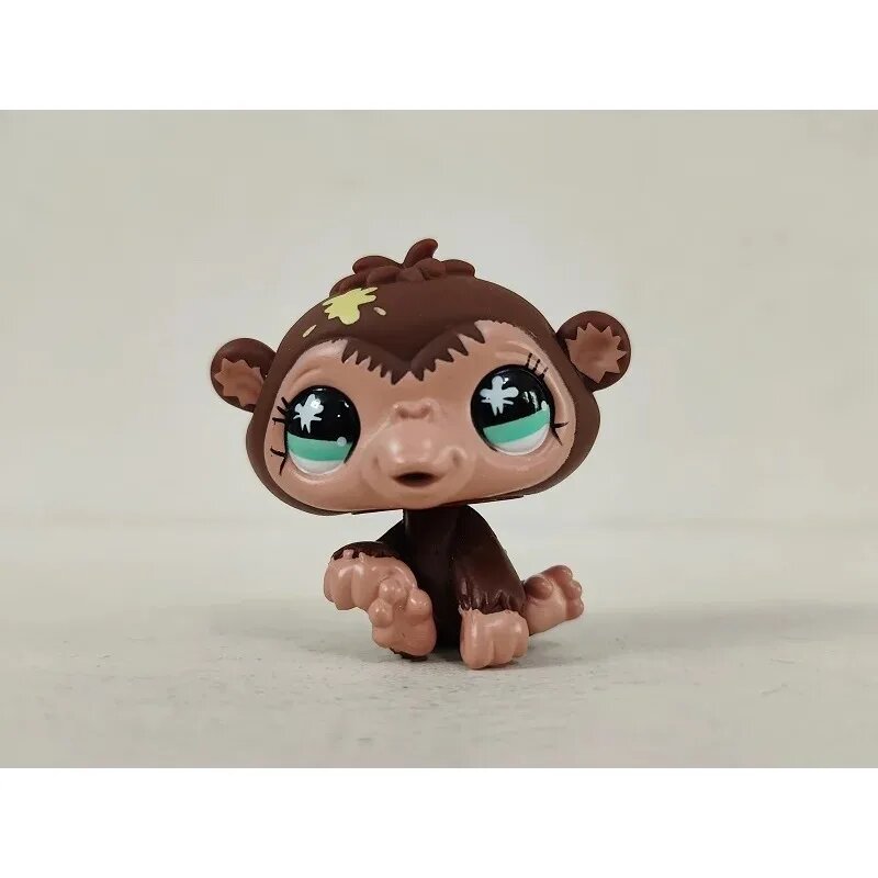 Фигурка LPS Action Figure Little Pet Shop: Коричневая обезьянка с зелеными глазами # 7860 детская игрушка