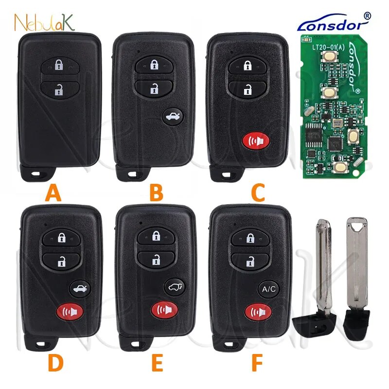 Универсальный умный дистанционный ключ Lonsdor LT20-01 EN для Toyota Lexus Prado Corolla Camry Generate 4D 8A 0140 3370 5290 A433 F433 Fob