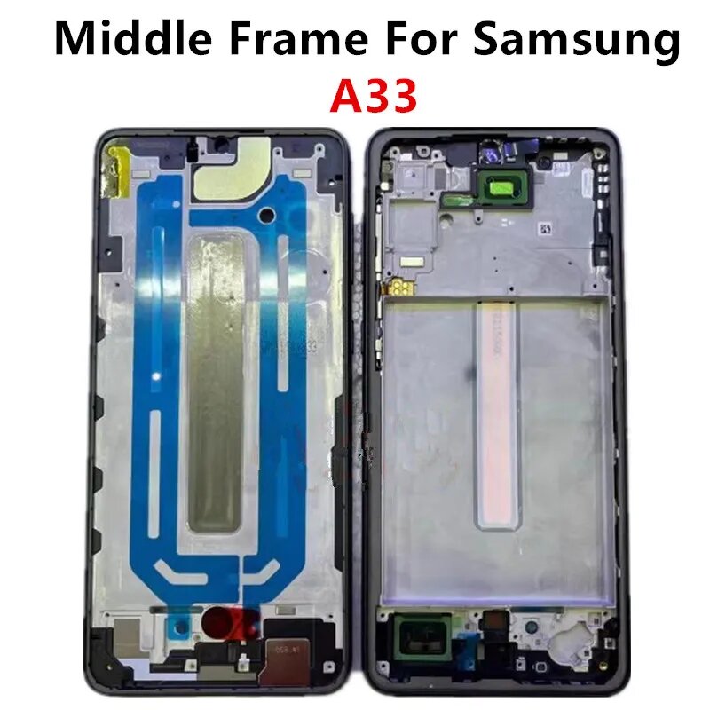 A336 для Samsung Galaxy A33 5G, средняя рамка, корпус, ЖК-дисплей, лицевая панель, сменные запасные части + боковые кнопки