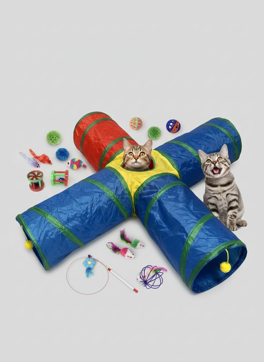 Тоннель для кошек игровой Tail four Paws
