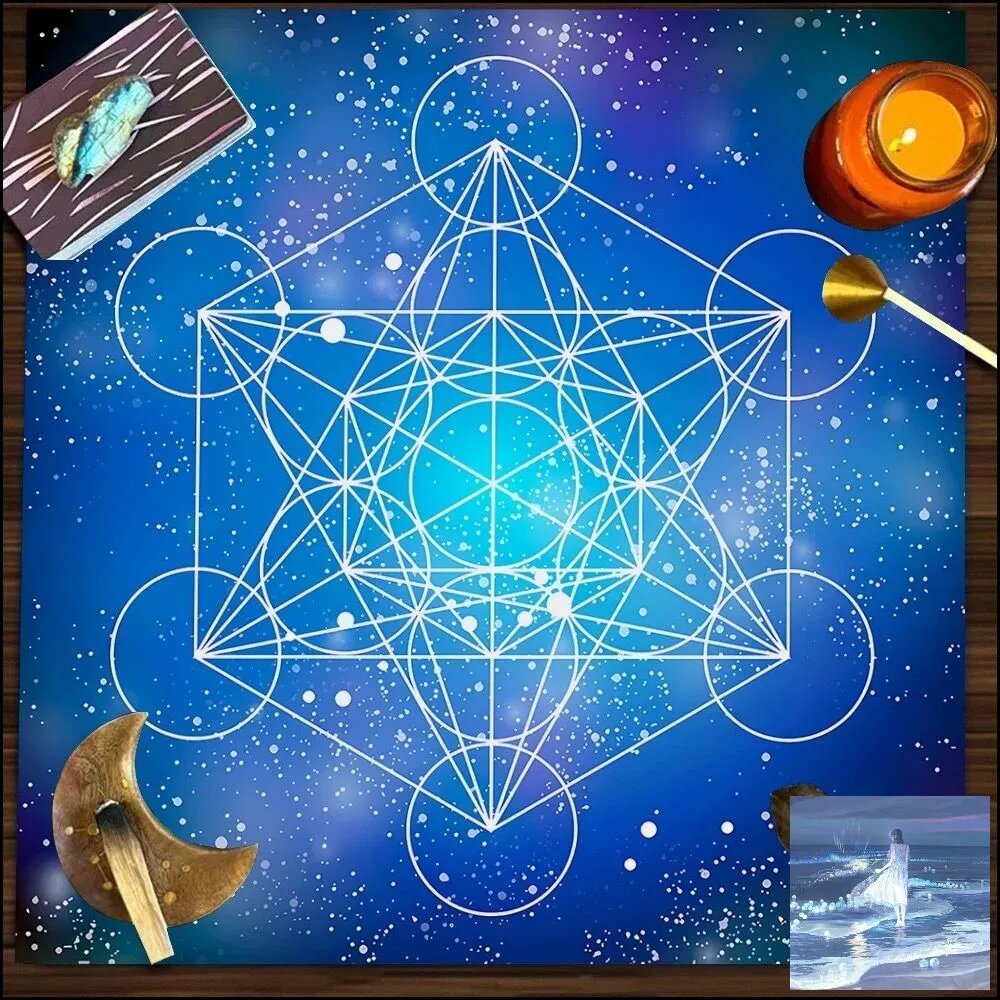 Скатерть 90X90CM для карточных гаданий Таро из софта, для гаданий и декора стола