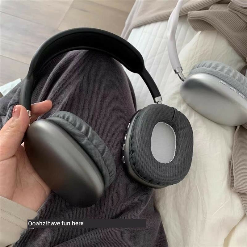 Беспроводные наушники Bluetooth с микрофоном, винтажный стиль для женщин, черный цвет, рабочее аудиоприложение
