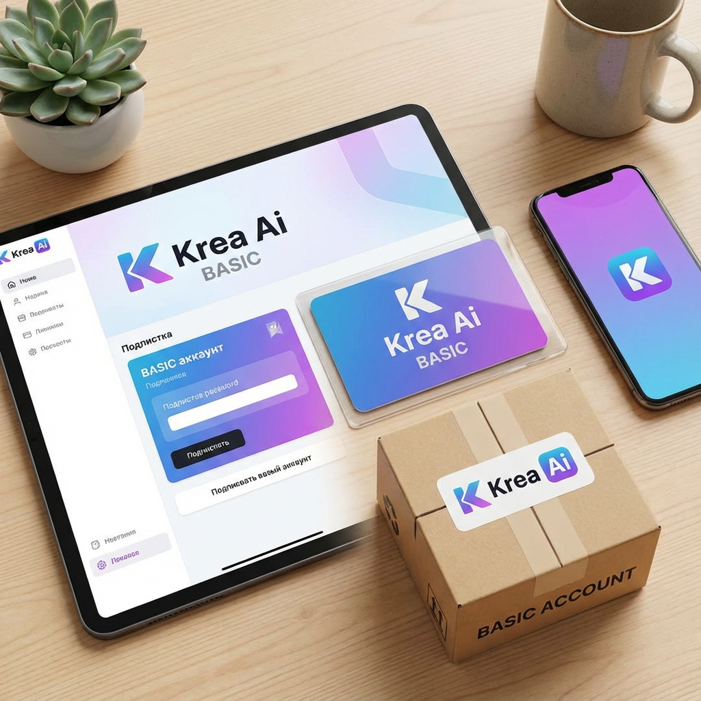 Krea Ai BASIC, аккаунт с подпиской на 1 месяц. базовый набор нейросети