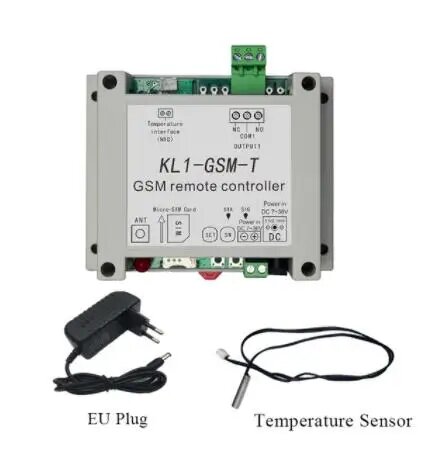 GSM реле KL1-GSM-T с датчиком температуры, EU plug
