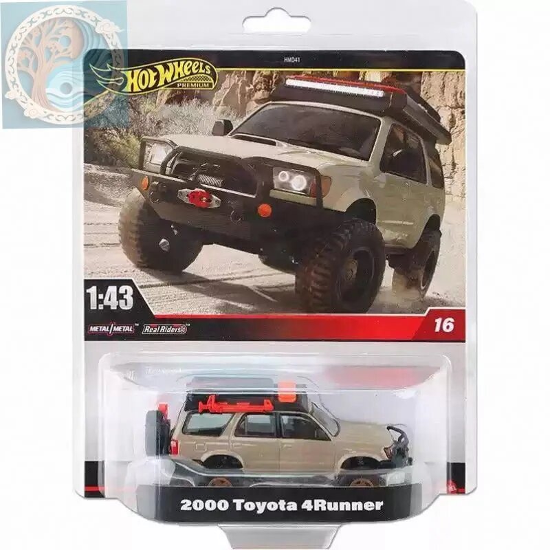 Коллекционный набор, Hot Wheels Premium, Real Riders,1:43 : 1 Легендарных Автомобилей,2000 TOYOTA 4RUNNER, Эксклюзивная Серия для Истинных Ценителей