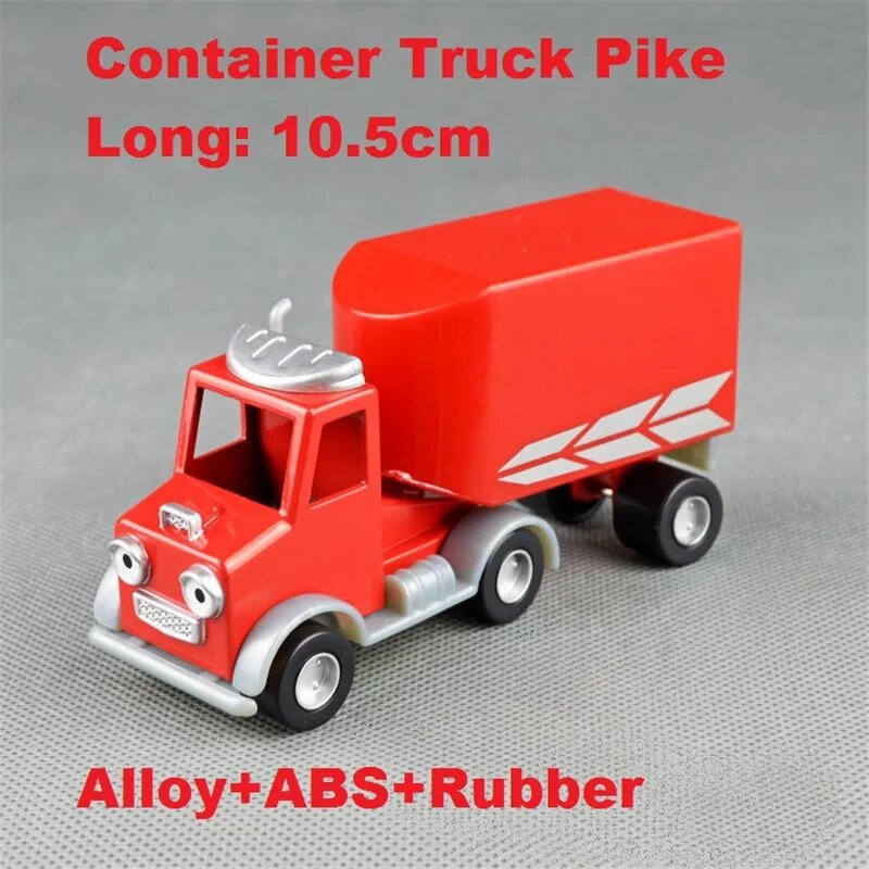 Красный контейнерный грузовик Pike, 10.5см, Alloy+ABS+Rubber