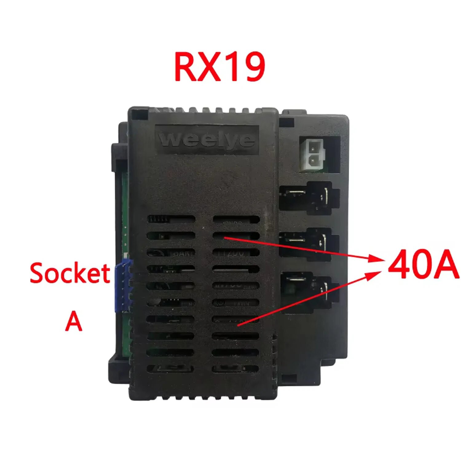 Детский электромобиль RX19, Socket A, 40A, Зеленый, 12V