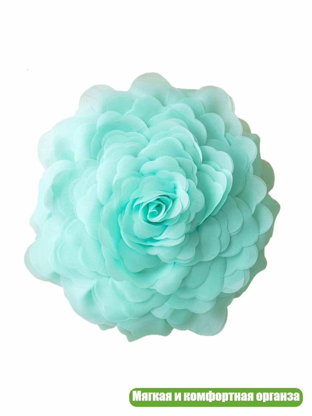 Чехол для круглой подушки в виде розы, - 8