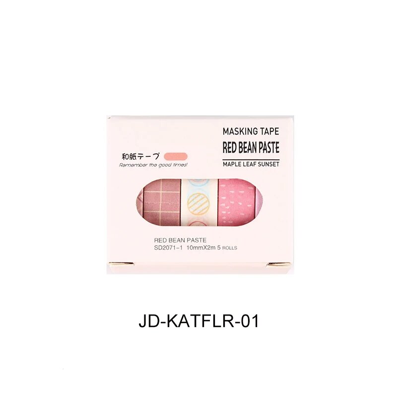 Набор маскировочной ленты "Red Bean Paste", 5 шт, JD-KATFLR-01