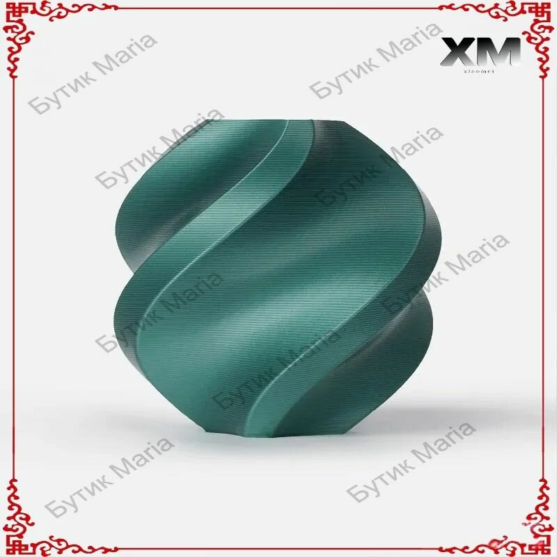 Bambu Lab PLA Metal металлический филамент для 3D-печати: высокая ударная вязкость, легкая печать, интеллектуальное распознавание параметров через RFID Oxide Green 13500 1kg с катушкой