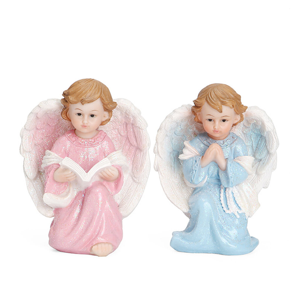 2pcs Little Angel Sture Pigturine Красивая статуя Ангела, настольная статуя, которая может стоять