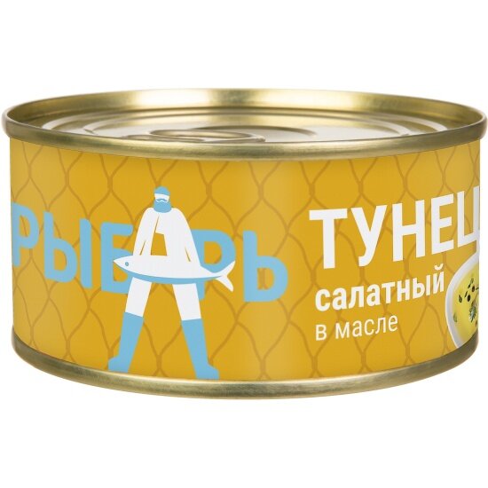 Тунец Рыбарь полосатый салатный в масле 170г