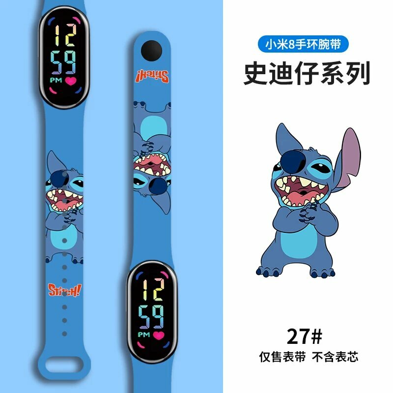 Браслет с принтом серии Stitch для Xiaomi Mi Band 10 9 8, сменный браслет для Mi Band 9/8, ремешок для часов NFC в подарок