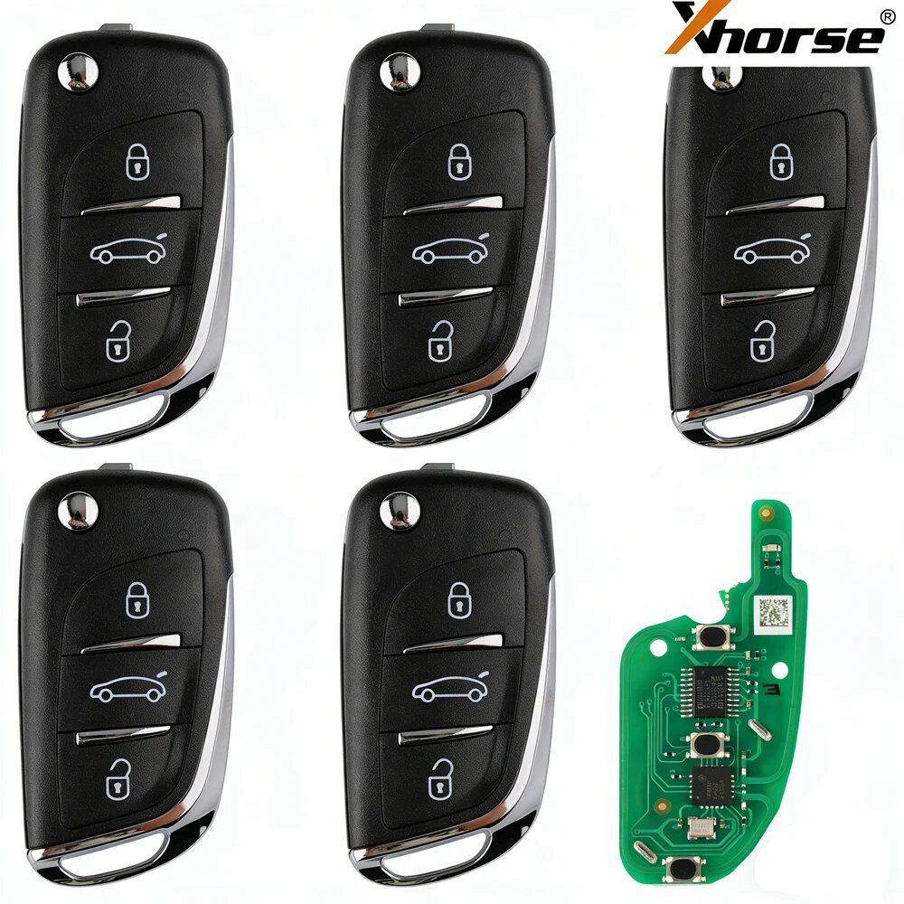 Беспроводной ключ XHORSE XNDS00EN VVDI2 DS 3 кнопки (5 шт.)