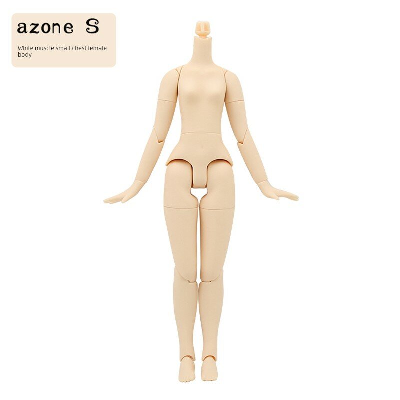 Кукольное тело Azone-S с бледным оттенком кожи, маленькая грудь, женский, плоская голова, тело + набор рук AB