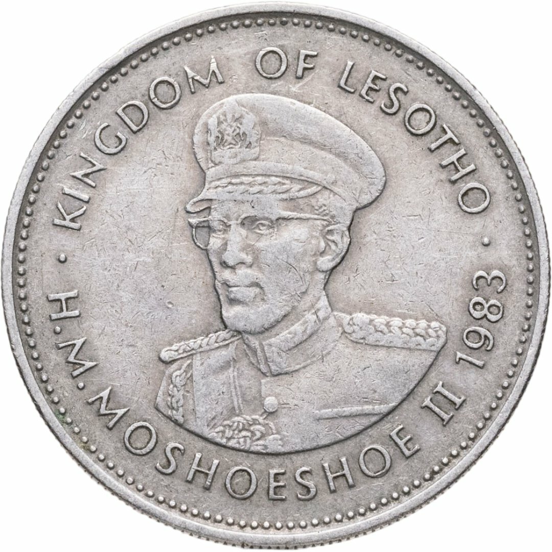 Лесото 50 лисенте lisente 1983, Мельхиор медь-никель, в сохранности VF-XF
