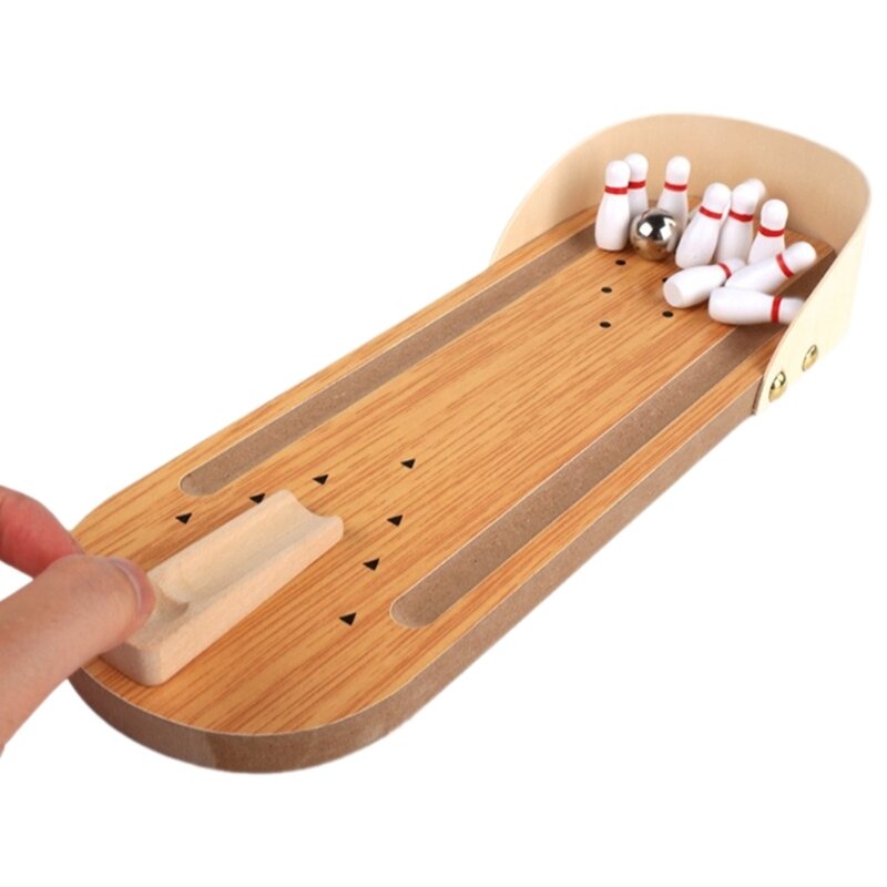 Игровой Набор для Мини-Боулинга, Деревянная Настольная Игра В Боулинг, Настольные Игры, Игрушка Для Боулинга, Домашний Боулинг, Подарок для Взрослого Ребенка, Подростка, Мальчика, Девочки