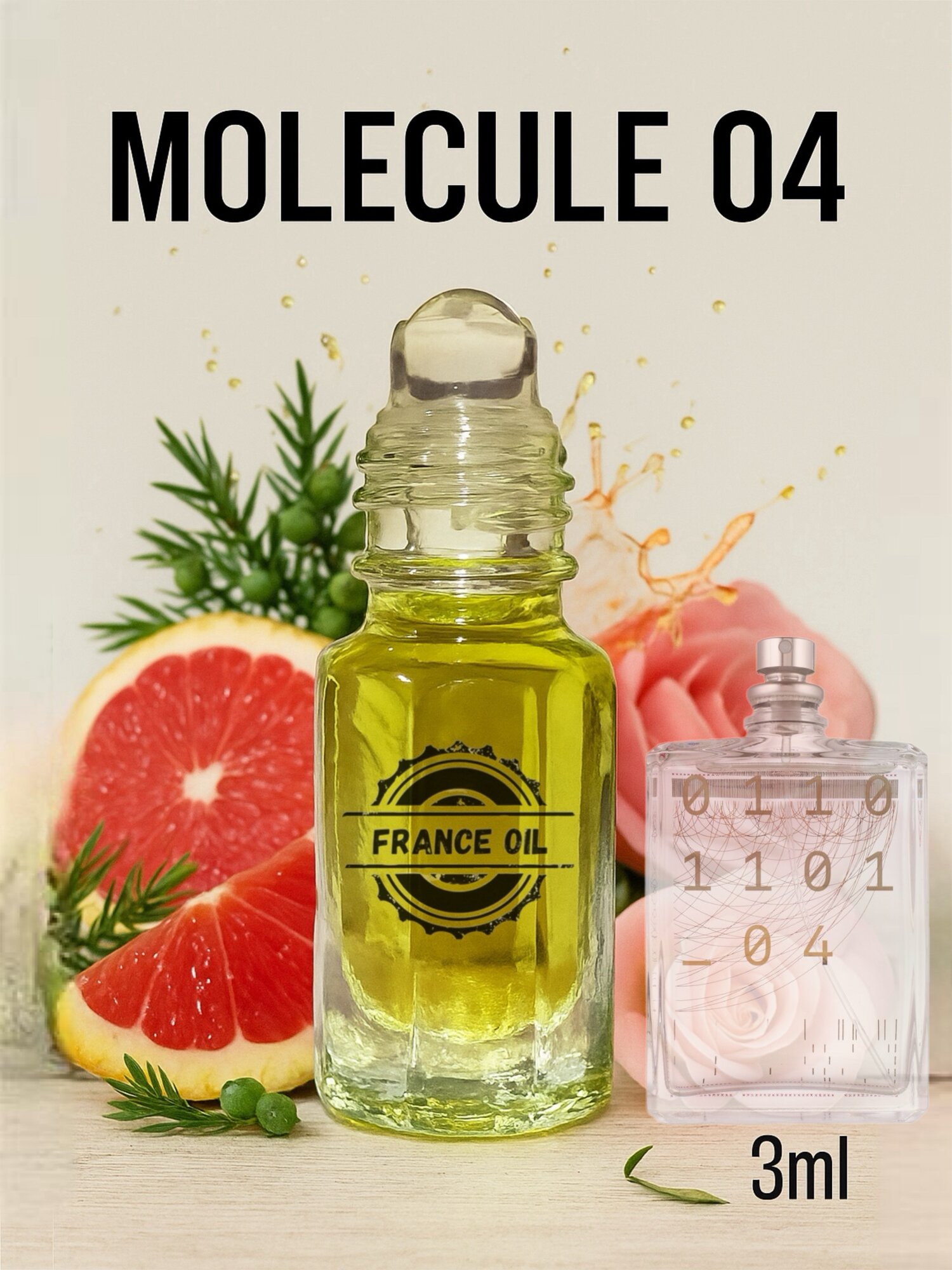 Духи масляные арабские Molecule 04 / Молекула 04 3 мл унисекс
