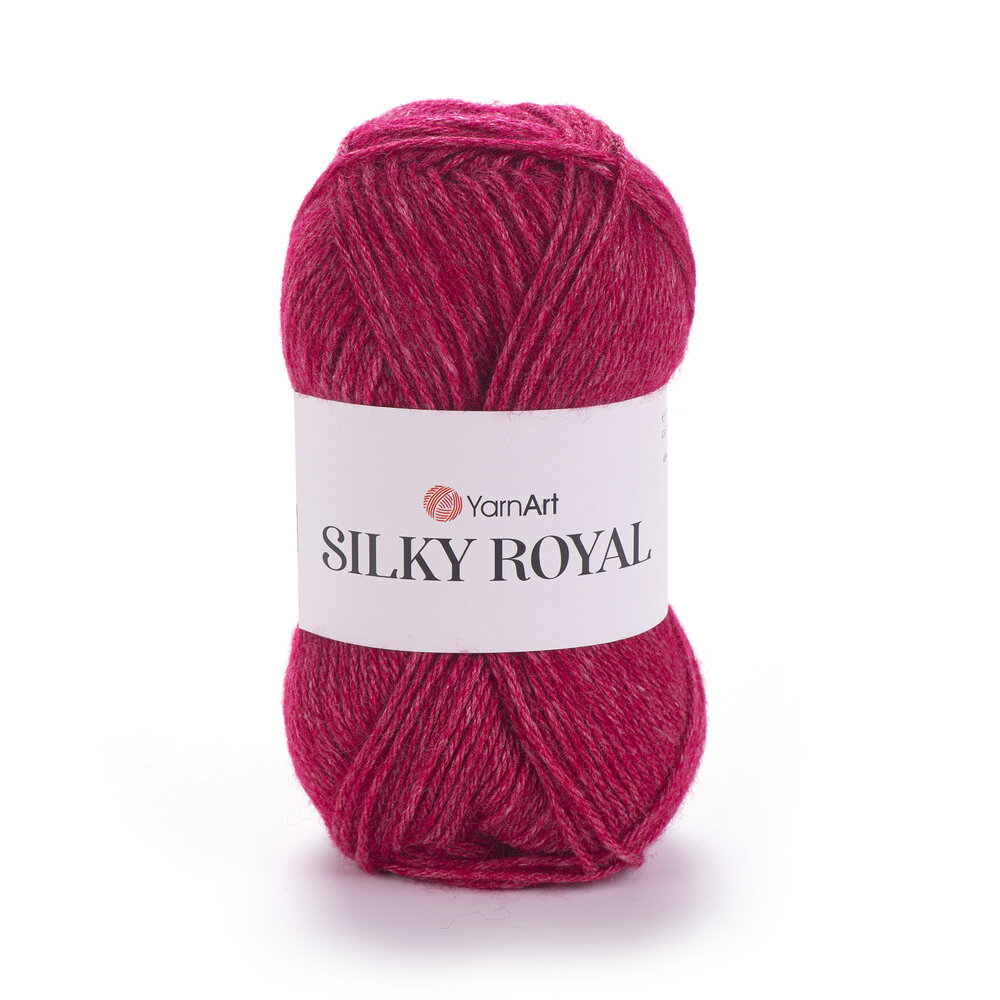 Пряжа для вязания YarnArt Silky royal 433 красный 50 гр/140 м 65% мериношерсть, 35% шелк Rayon