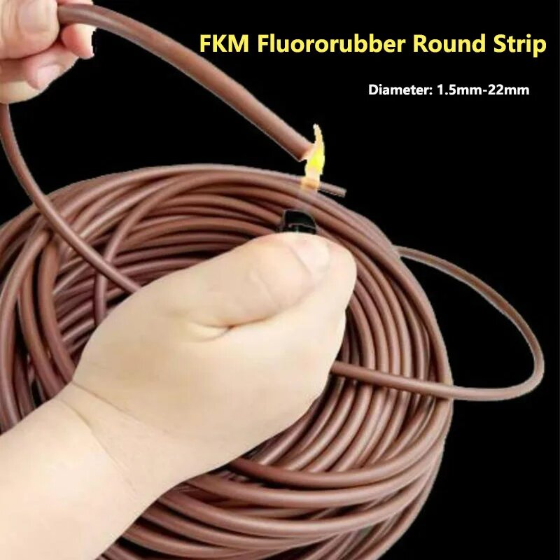 Фторкаучуковая уплотнительная лента FKM коричневая, Dia 2mm, 10 метров