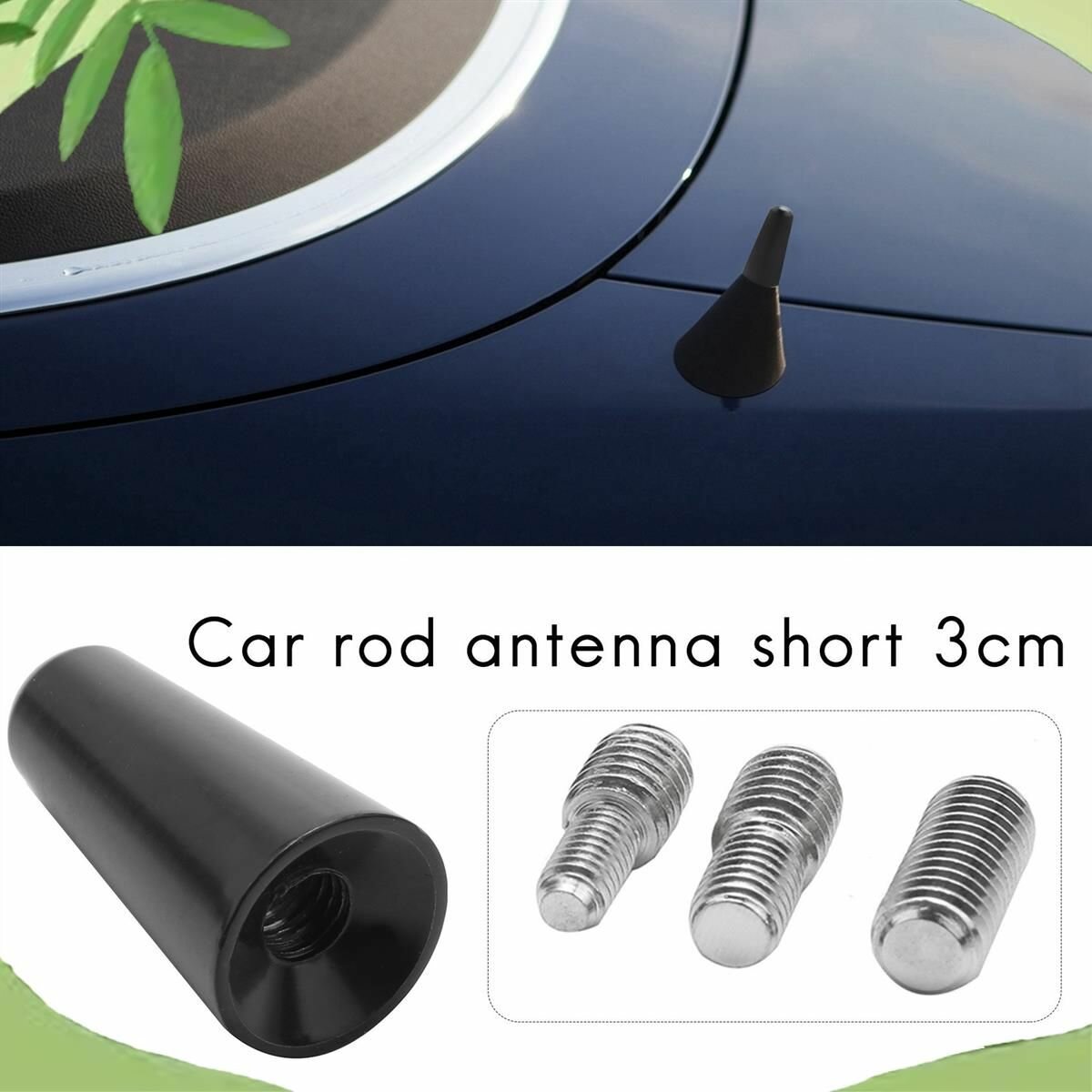 Короткая автомобильная антенна 3 см для крыши, металлический штырь с адаптерами M6/M5 — замена для FM/AM, GPS, GSM