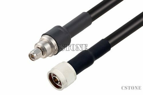 SMA штыревой к N штыревой кабель используя RG214 коаксиальный с термоусадкой