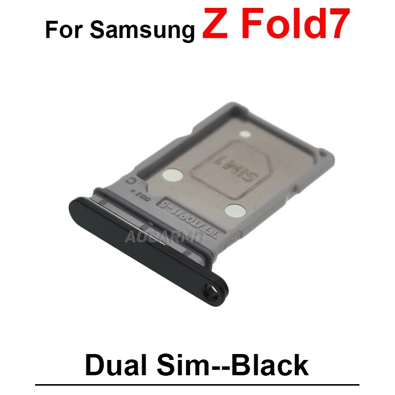 Держатель SIM-карты Dual Sim Black для Samsung Galaxy Z Fold7