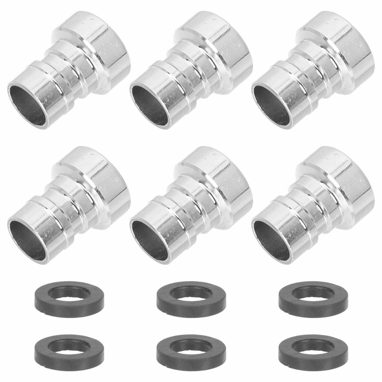 Насадка для крана из нержавеющей стали, наконечник для шланга стиральной машины, утолщенные аксессуары для ванной комнаты (6 шестигранных наконечников из нержавеющей стали с четырьмя гранями).