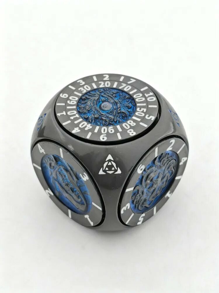 Металлические кости DND 7 в 1 (D4-D20) вращающийся кубик-спиннер для Dungeons & Dragons и НРИ
