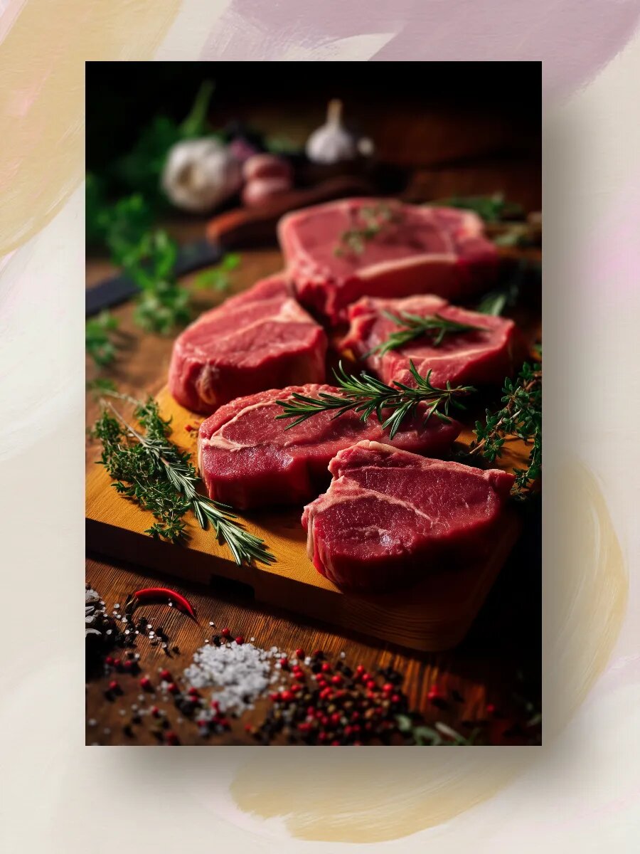 Картина интерьерная на холсте Свежее мясо 40х60