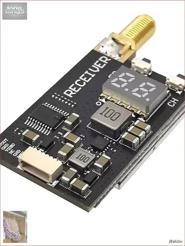 FLYTO VRX-F7 1.2G 1.3G 1.7G 1.9G 2.2G (1080 МГц - 2200 МГц) Беспроводной аналоговый графический приемник 64CH VRX с поддержкой автоматической поисковой станции