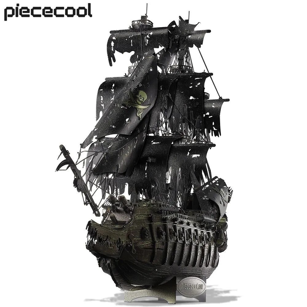PIECECOOL 3D Металлический Пазл Летучий Голландец Набор Для Создания Модели Пиратского Корабля DIY Игрушки Для Подростков