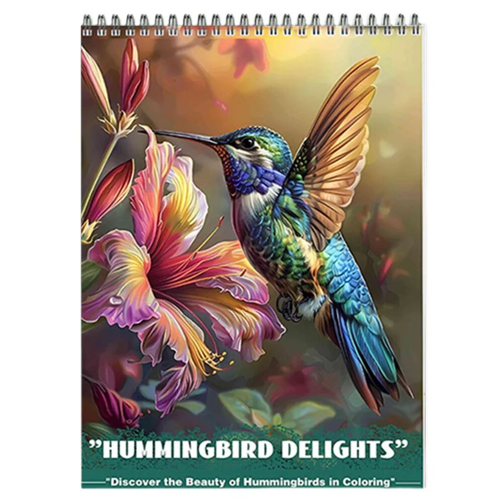 Книга для раскрашивания для взрослых, 4 шт, формат А4, 24 страницы, двойная спираль, с набором из 24 цветных карандашей