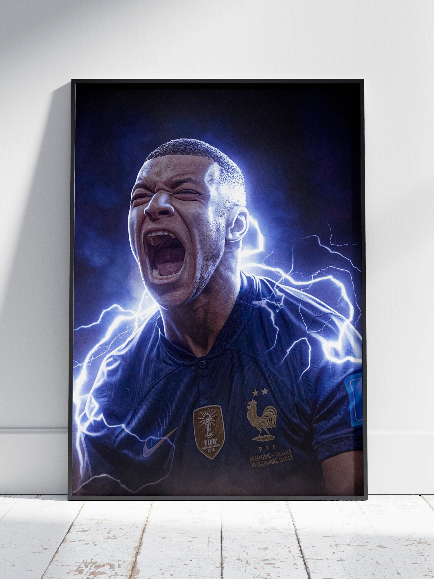 Плакат на стену для интерьера Монако (Килиан Мбаппе Лоттен - Kylian Mbappe 2) - Постер по спорту и физической активности формата A3 (30x42 см)