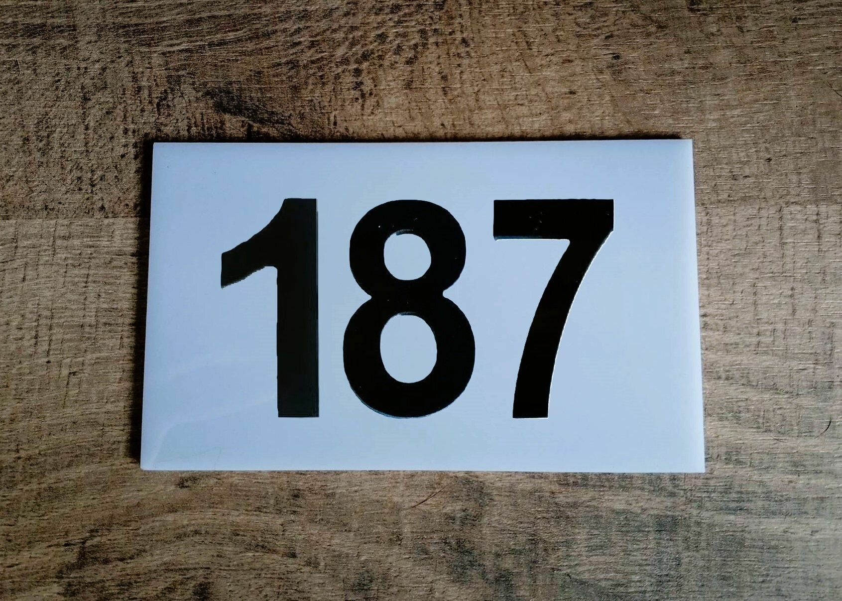 Цифры на дверь, табличка с номером 187