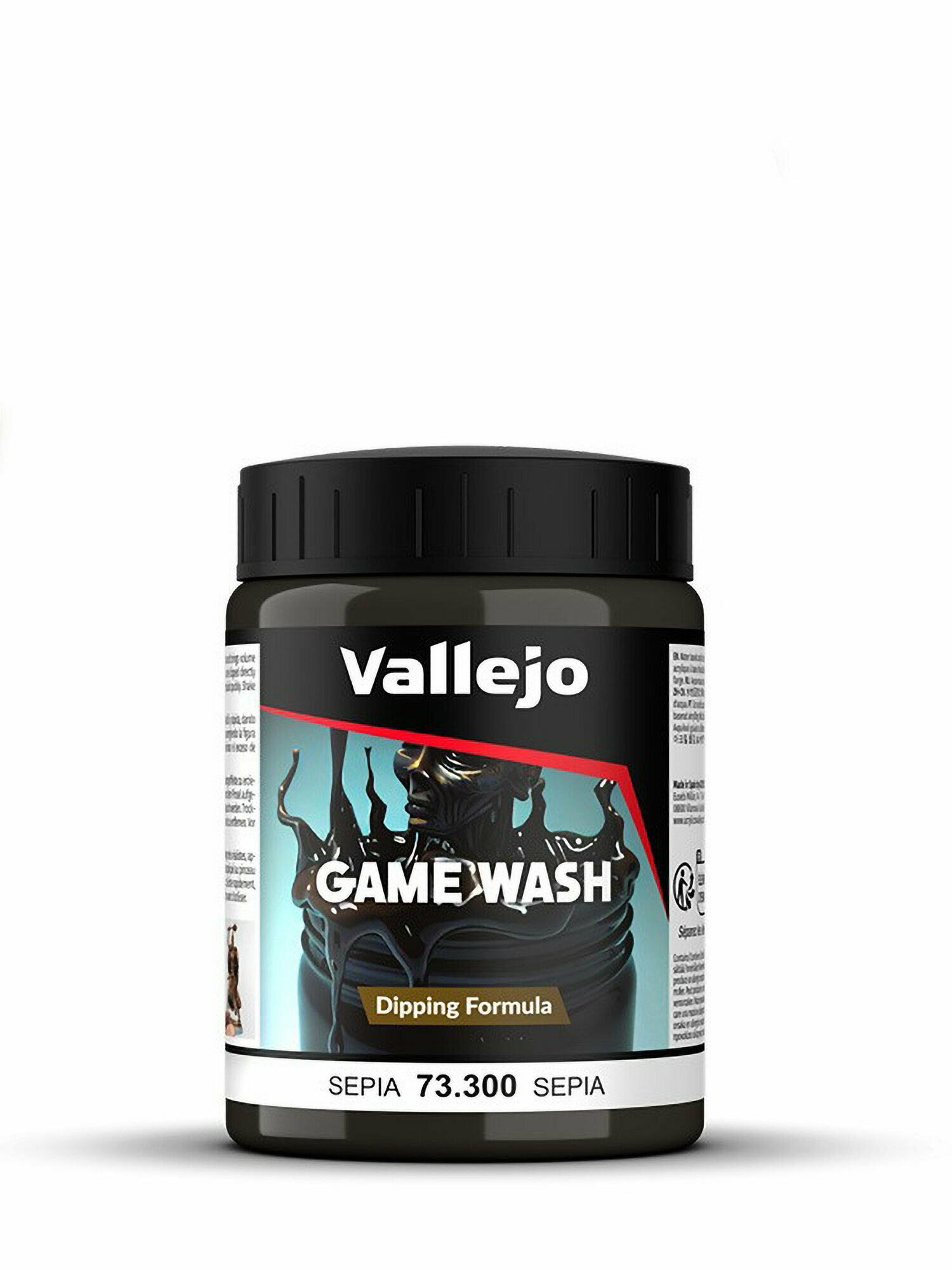 Краска акриловая Vallejo серии Game Color Wash - Sepia 73300, проливка, 200 мл