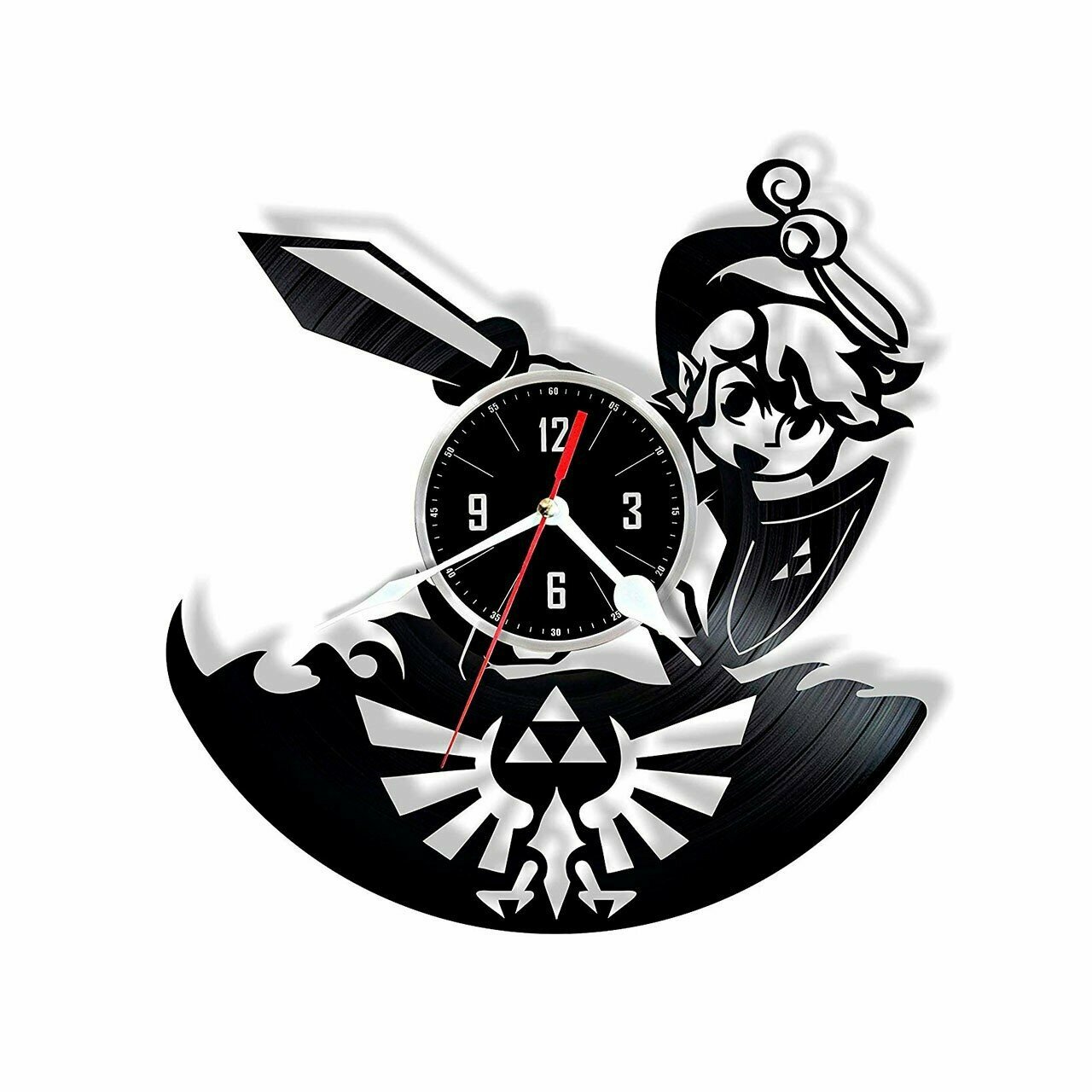 Часы из виниловой пластинки (c) VinylLab The Legend of Zelda