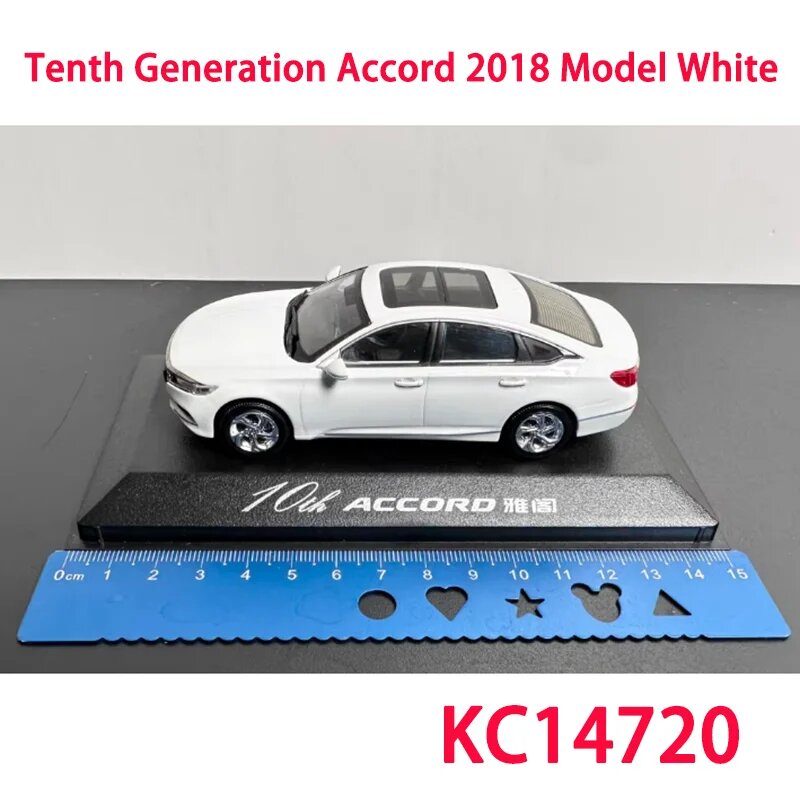 Литая под давлением модель Accord масштаба 1:43, десятого поколения 2018, имитация белого сплава, модель автомобиля, классическая коллекция для взрослых