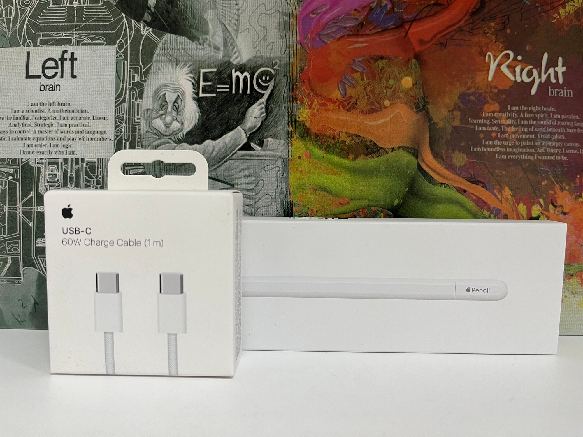 Стилус Apple Pencil USB-C NEW(оригинал) для iPad + USB-C 60 W Cable