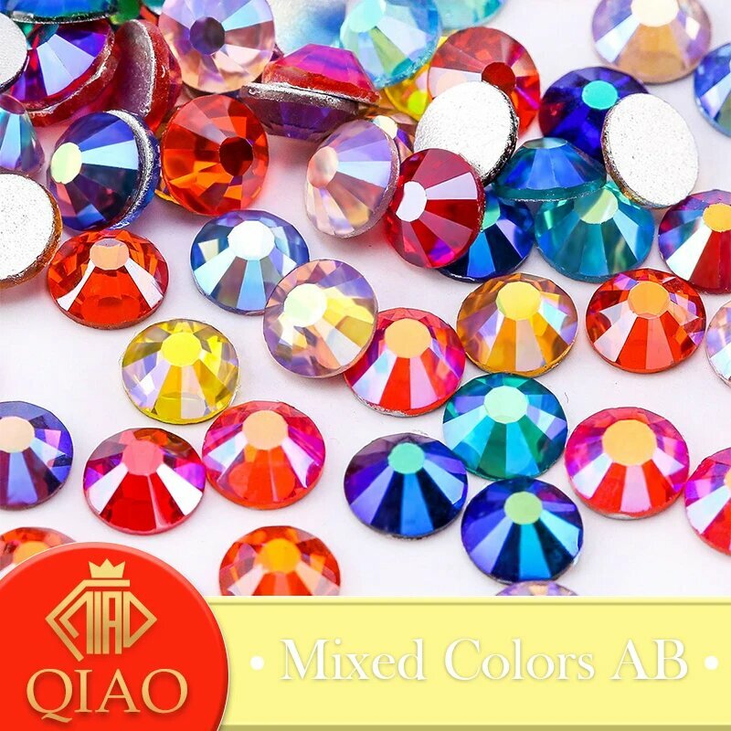 QIAO хрустальные стразы SS6-SS30 для декора SS30 - 288pcs, Mixed Color AB